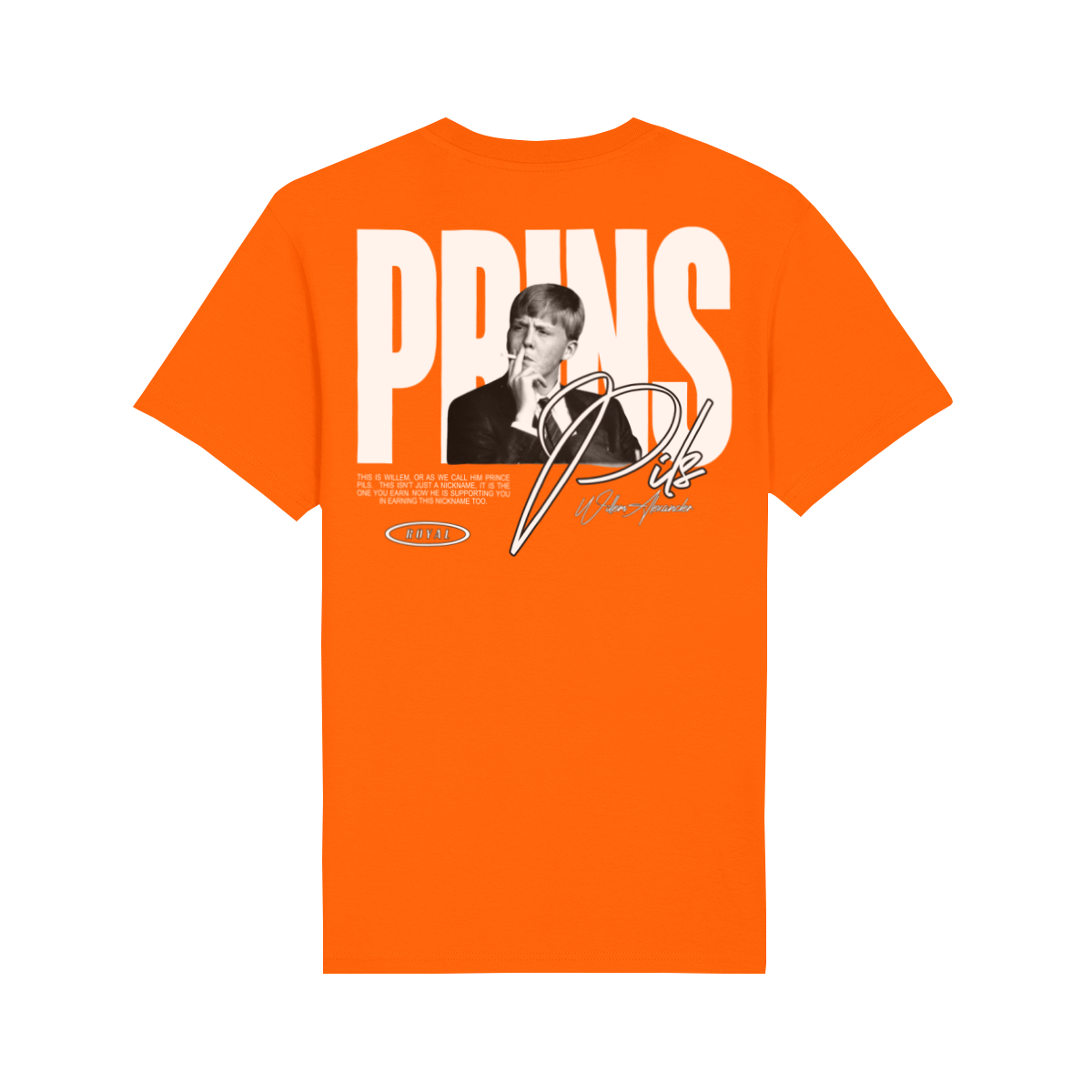 Prins Pils Oranje Shirt - Koningsdag Shirt met Humor